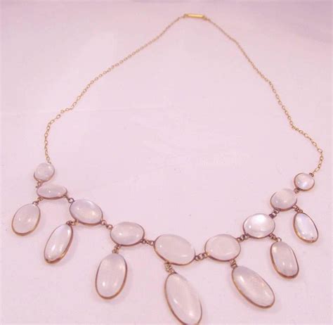 Antique Moonstone Necklace Gold At 1stdibs