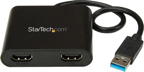 StarTech Com USB To Dual HDMI Adapter X K Hz X P External Video Graphics