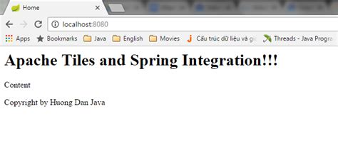 Sử Dụng Apache Tiles Trong Spring Mvc Hướng Dẫn Java