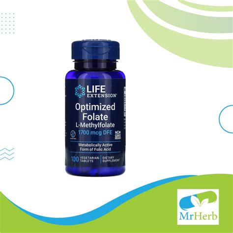 Methylfolate Methylfolate Tablets Concentration 1700 100 Tablets Mr Herb
