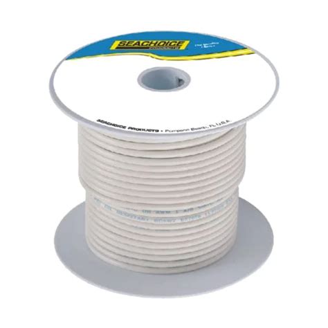Seachoice 12 Awg Marine Wire White 100 63089