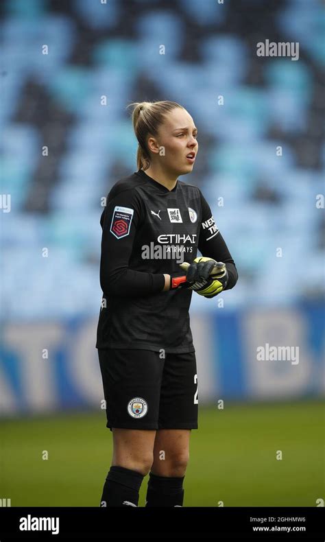 Ellie Roebuck Of Manchester City Women During The The Fa Womenâ€™s Super League Match At Academy
