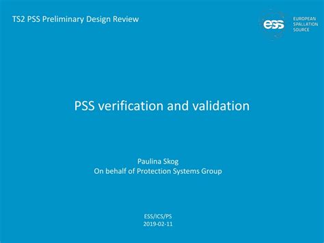 Ppt Pss Verification And Validation Powerpoint Presentation Free