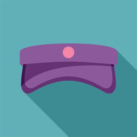 Purple Concierge Hotel Uniform Hat Icon With Long Shadow 49778254
