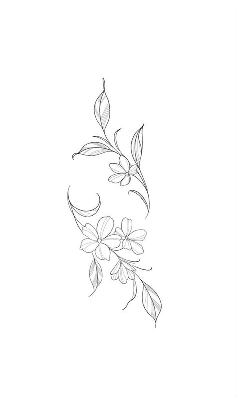 Flowers Tattoo Stencil