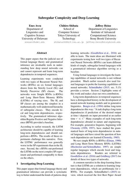 pdf subregular complexity and deep learning