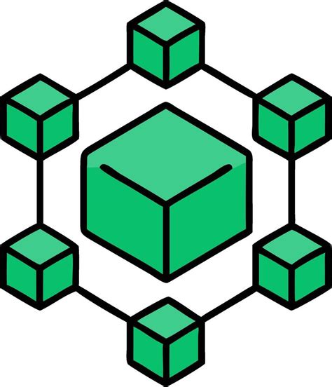 Blockchain Technology Green Cubes Network Illustration 54462479 Vector Art At Vecteezy