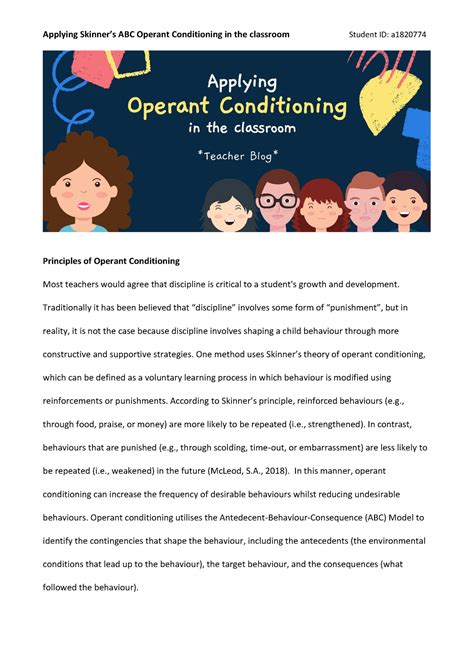 Applying Operant Conditioning In Classroom Teacher Blog Principles