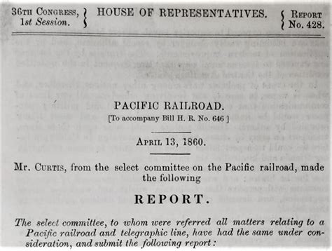 A Pacific Railroad Is Worthy Of A Great And Powerful Nation” A