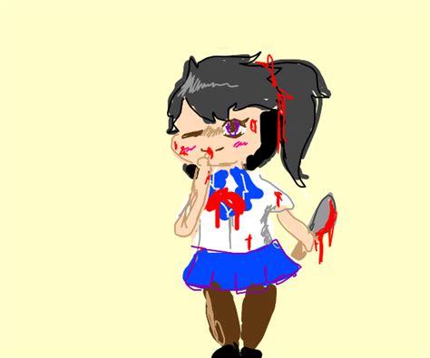 Crazy Yandere Trope In A Chibi Esc Style Drawception