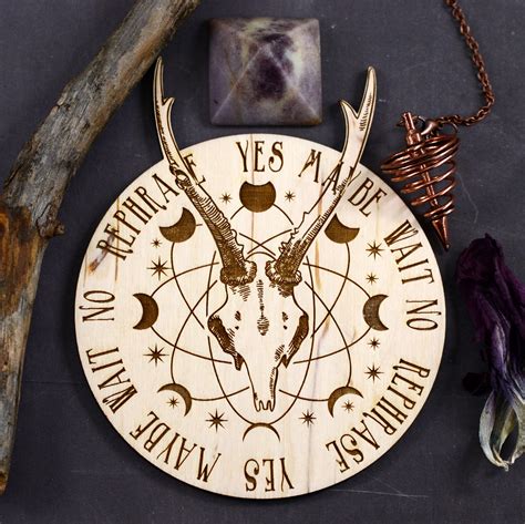 Skull And Moon Pendulum Board Svg Wiccan Decor Svg Halloween Svg
