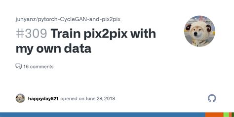 Train Pix2pix With My Own Data · Issue 309 · Junyanzpytorch Cyclegan