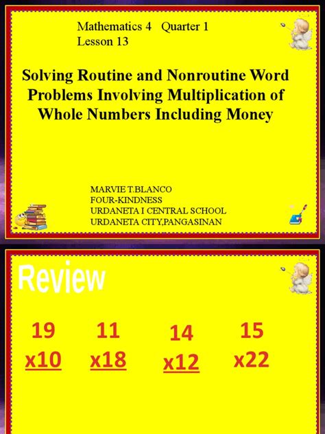 math 4 q1 lesson 13 solving routine and nonroutine word problems