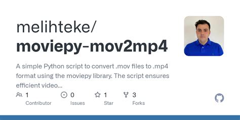 Github Melihtekemoviepy Mov2mp4 A Simple Python Script To Convert