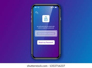 Password Reset Mobile User Interface Vector Stock Vector Royalty Free 1353716237 Shutterstock