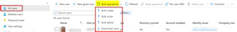 any way to restore multiple deleted users from azure portal at once