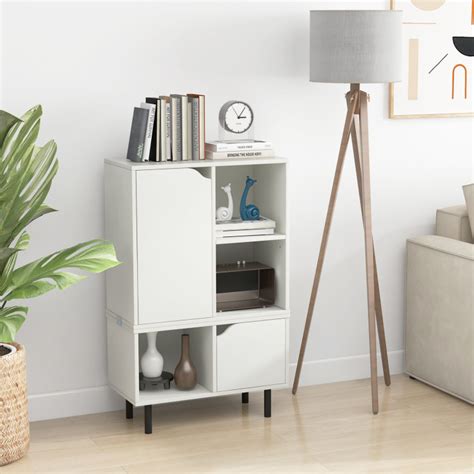 Stackable Bookcase With Adjustable Shelf And Cubes Costway