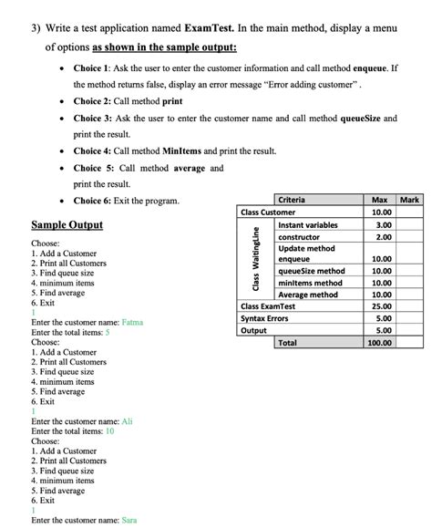 Solved 1 Class Customer That Includes The Following Data