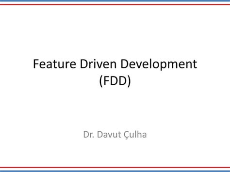 Feature Driven Development Pdf