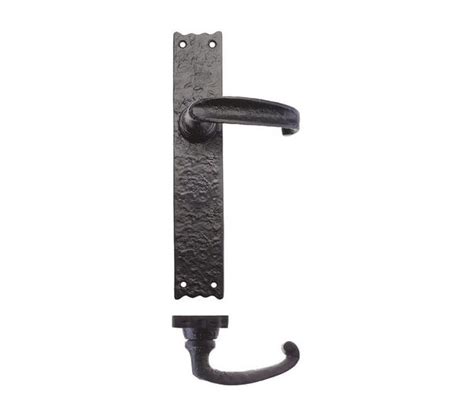Foxcote Foundries Ff512 Long Plate Door Handle Black Antique