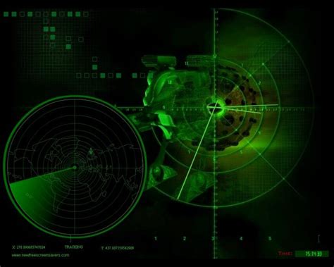 Radar Screensaver Abstract Green Glowing Radar Screen Animation That