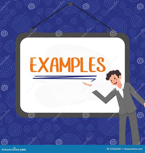 Conceptual Display Examples Business Idea Photo Sample Model To Follow Guide Explanation For