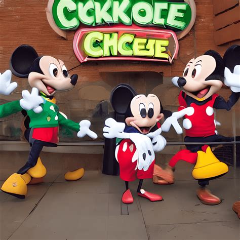 Mickry Mouse Versus Chuck E Cheese · Creative Fabrica