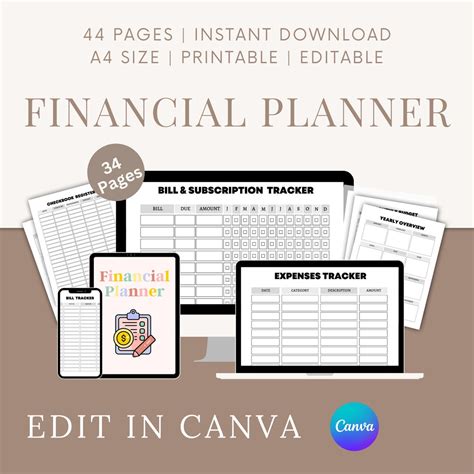 Ultimate Financial Planner Printable Kit Budget Planner Expense