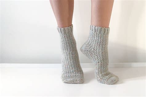 Easy Toe Up Crochet Sock Pattern Beginner Friendly Step Etsy