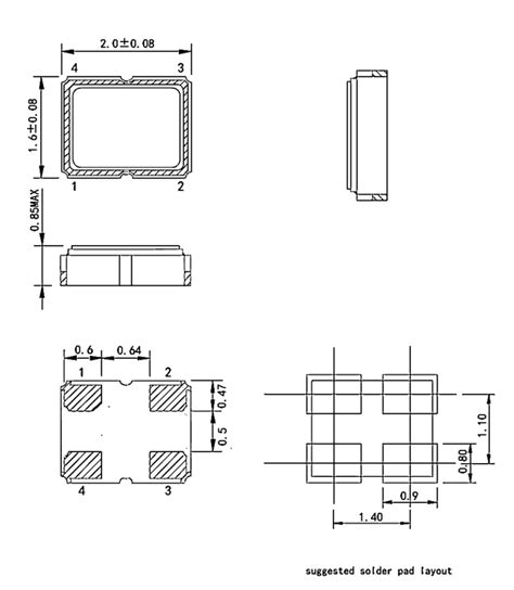 Smd2016 32768khz 32768 Khz Oscillator Circuit Precision Timing For