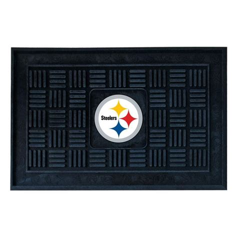 Fanmats Nfl Pittsburgh Steelers Black 19 In X 30 In Vinyl Outdoor