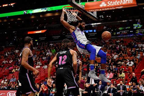 Detroit Pistons Andre Drummond Dunking Team Into The Playoffs