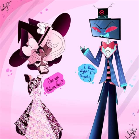 𝙱𝚘𝚗𝚍𝚒𝚗𝚐 𝚘𝚟𝚎𝚛 𝚑𝚊𝚝𝚒𝚗𝚐 𝚖𝚒𝚖𝚣𝚢 Hazbin Hotel official Amino