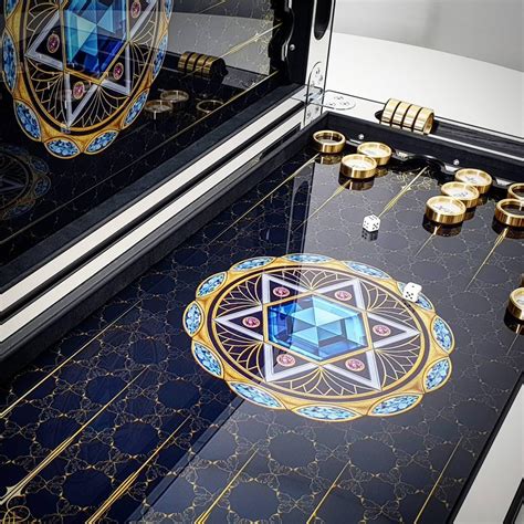 Metal Backgammon Set Personalized Board And Chips Unique Large