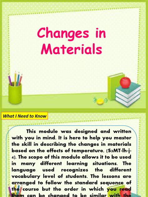 Science 3 Q1 Module 2 Download Free Pdf Freezing Water