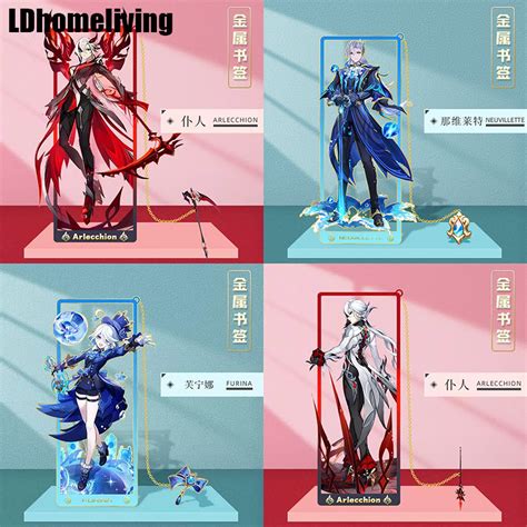 Genshin Impact Metal Bookmarks Furina Arlecchino Bookmarks Shopee Philippines