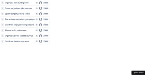 List Codesandbox