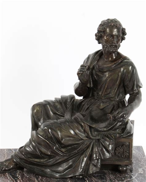 Antique Grand Tour Bronze Sculpture Of Aristotle 19th Century At