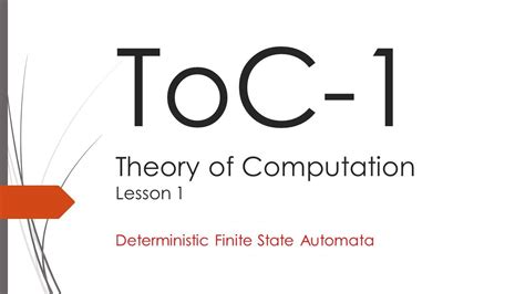 Theory Of Computation Lesson Cukurova University Department Of Computer Engineering