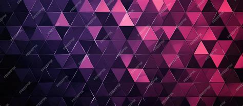 Premium Photo Triangular Geometric Pattern In Dark Purple And Pink