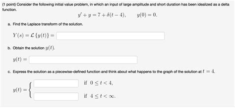 Solved Consider The Following Initial Value Problem In