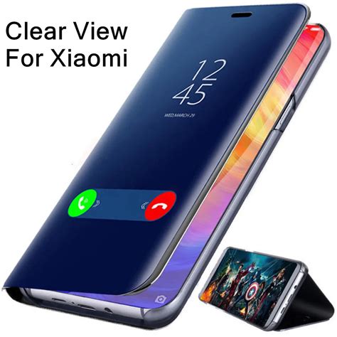 Mirror Flip Case For Xiaomi Redmi Note Pro X Mi A A Lite Pocophone F Fundas Cases