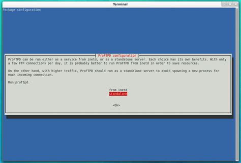 how to install and configure proftpd server on ubuntu debian