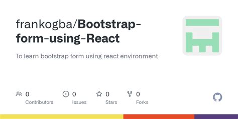 github frankogba bootstrap form using react to learn bootstrap form