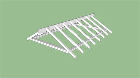 Gable Rroof Trust For A 6 Wide 8 Long Building With A 30 Degree Pitch 3d Warehouse