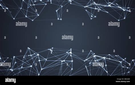 Plexus Background Technology Abstract Futuristic Structure Network Science Blue 3d