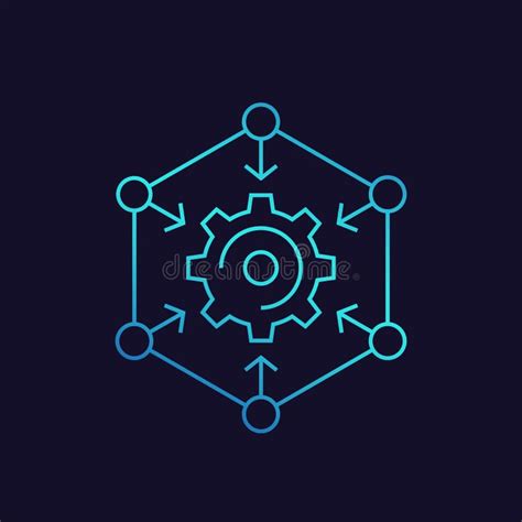 Integration Process Vector Icon Technology Illustration Sign Setup