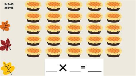 Fall Math Arrays Repeated Addition And Multiplication Math Activity