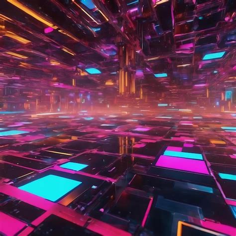 Premium Photo 3d Rendering Cyberspace Abstraction Futuristic Technology Digital Abstraction