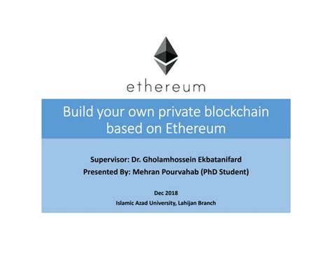 Build Your Own Private Blockchain Based On Ethereum Pdf